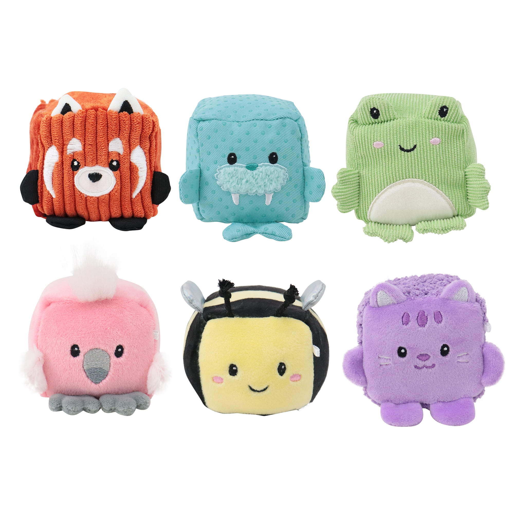 Squish Cubes ™ Calming Squeeze Fidget Friend Sensory 3" Plush Asst. Age ...