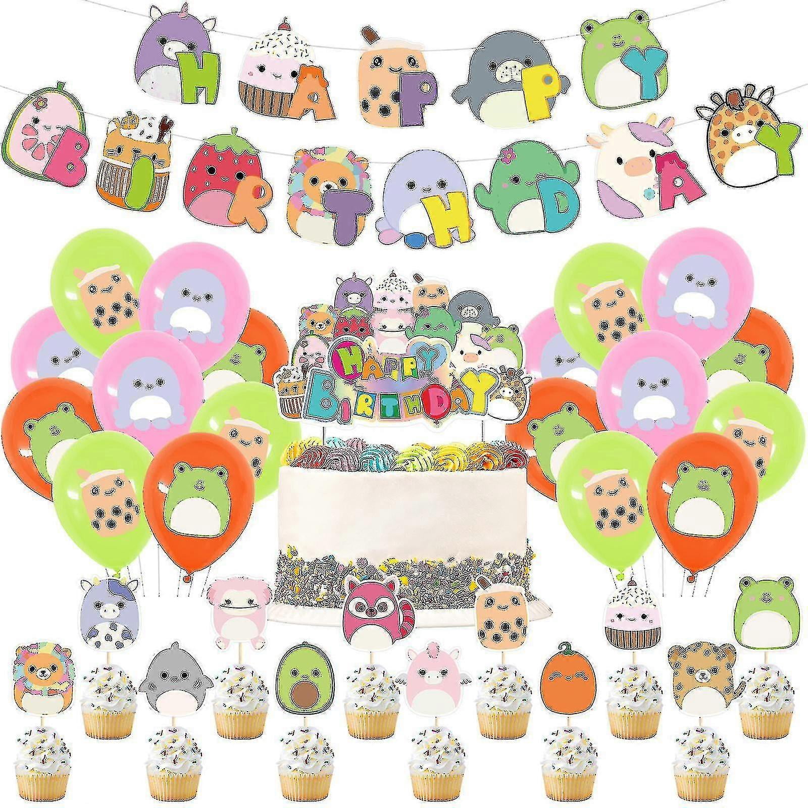 Squish Mallows Birthday Decorations, Squish Mallows Party Supplies ...