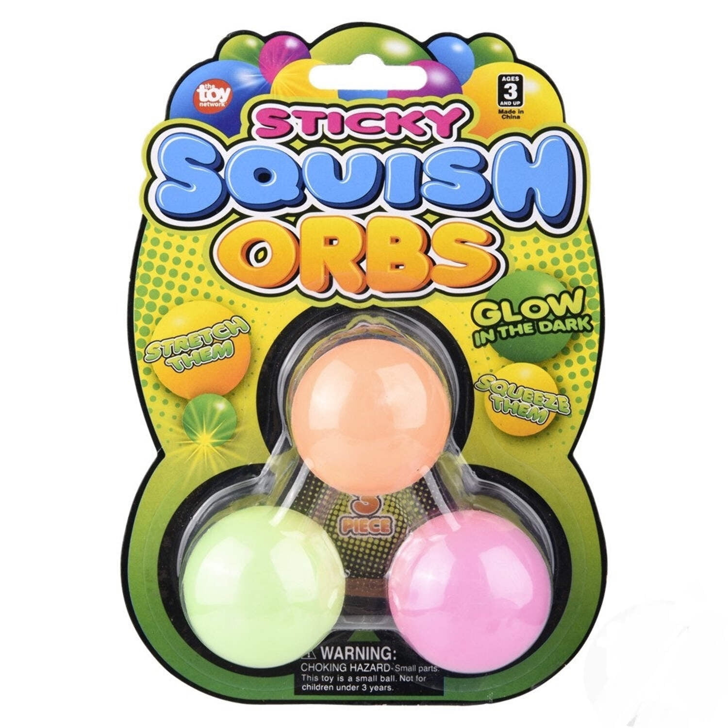 Squish Sticky Glow In The Dark Orbs - Walmart.com