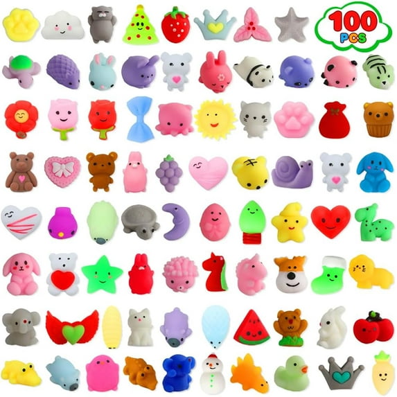 Squishies Toys, Tiny Mochi Squishy Fidget Toys Random Bulk Party Favors ...