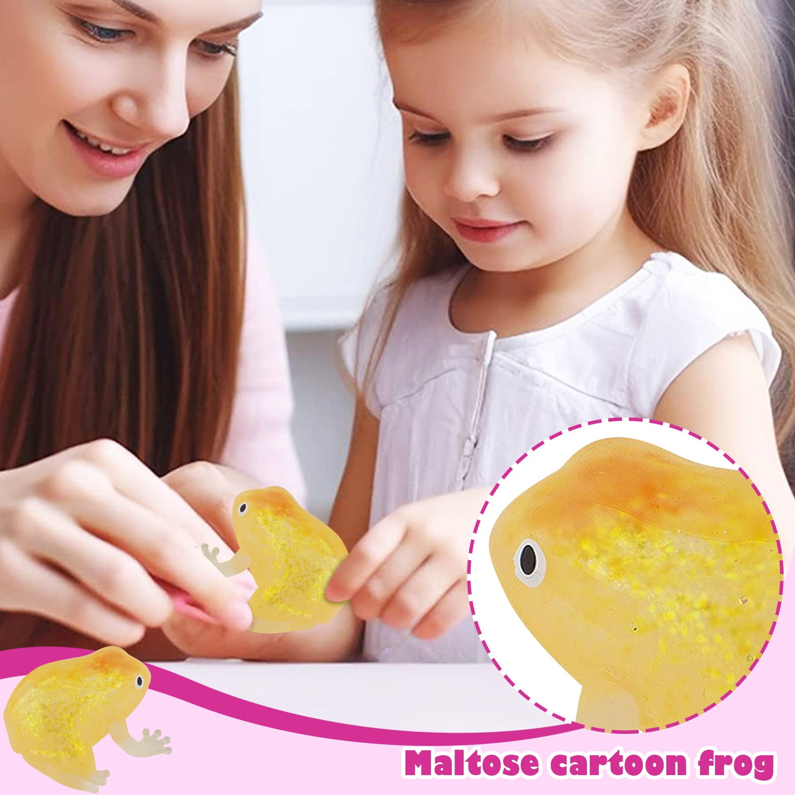 Squishies for Kids Easter Frog Taba Squishy for Kids 2" Squishy Toys Yellow 1PC Easter Basket ...