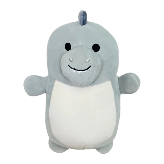 Squishmallow 10 Inch Justin the Gray Dinosuar Hug Mees Plush Toy ...