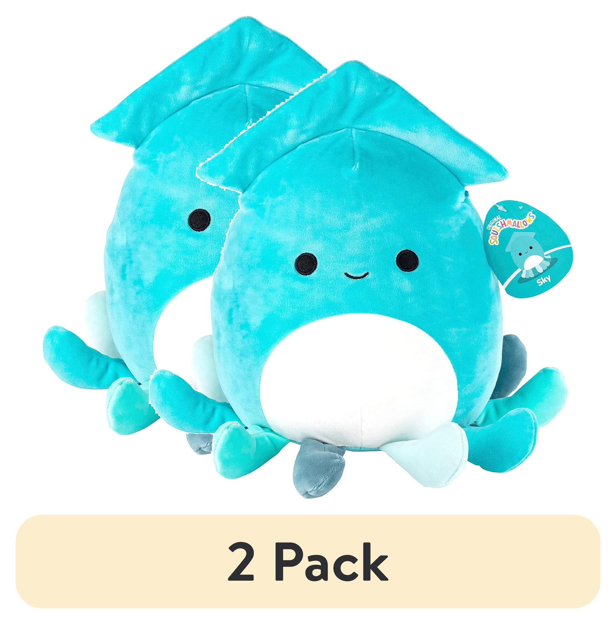(2 pack) Squishmallows 10-Inch Sky The Teal Squid - Official Jazwares Plush - Collectible Soft ...