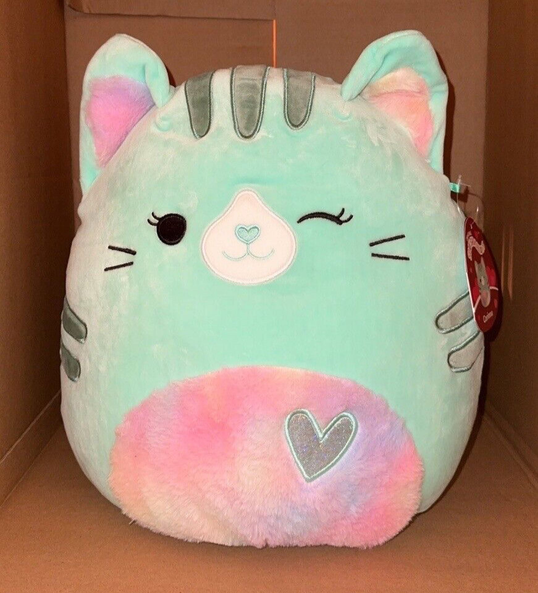 Squishmallow 14" CORINNA Cat Teal VALENTINES DAY Plush - Walmart.com