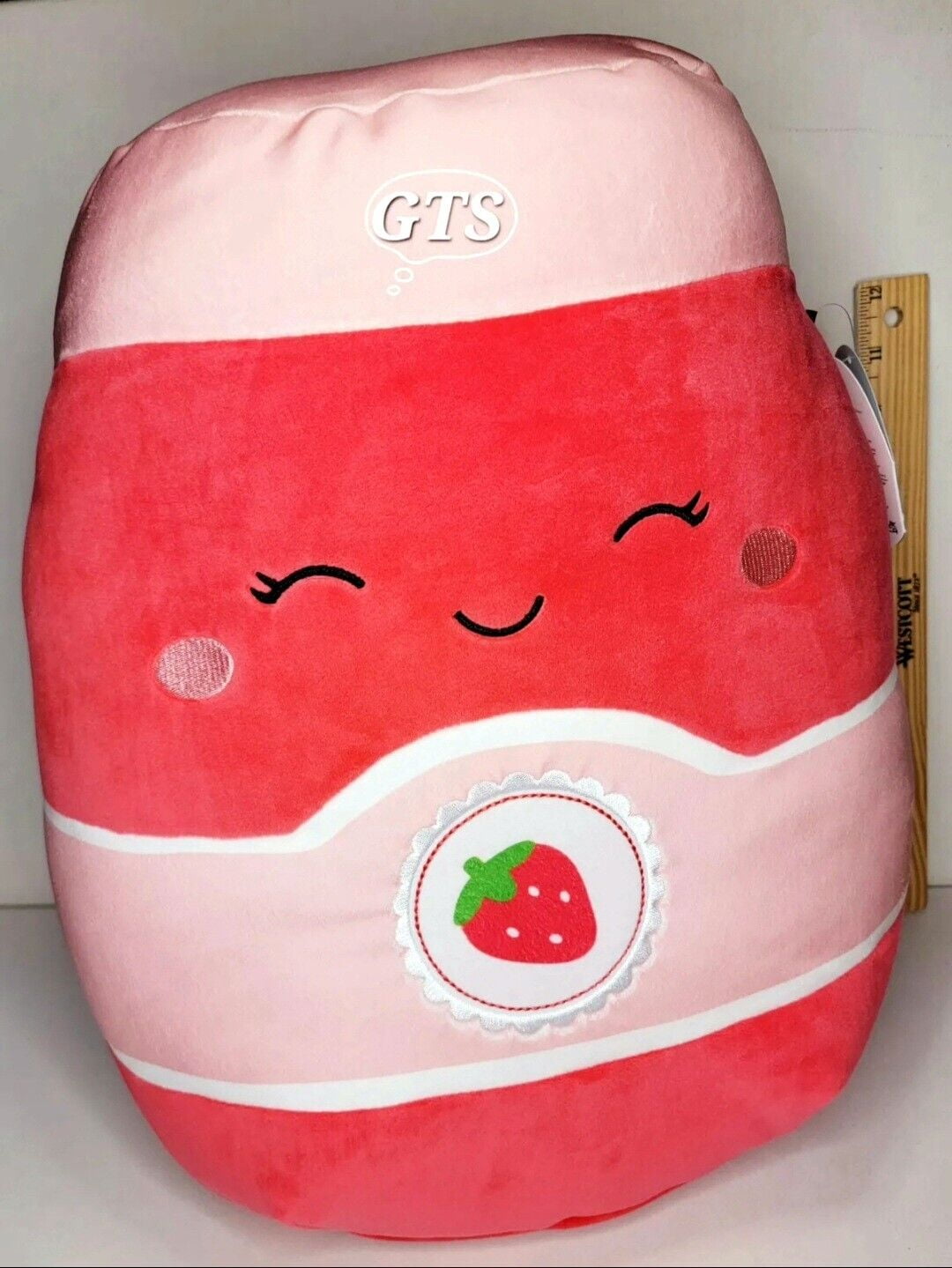 Squishmallow 14” Janna Jam Soft Red Strawberry Jelly Sweet Food Plush ...