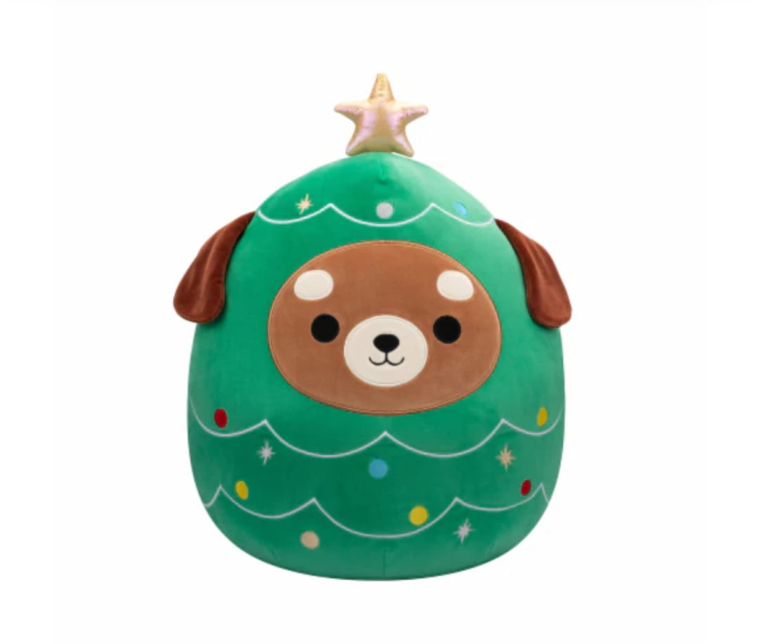 Squishmallow 16" Sam The Christmas Tree Dog Childrens Christmas Plush ...