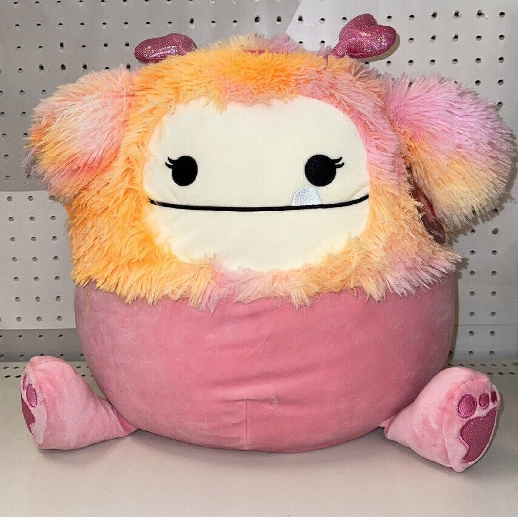 Squishmallow 18” Caparinne the Pink Bigfoot Valentines Day Heart Plush ...