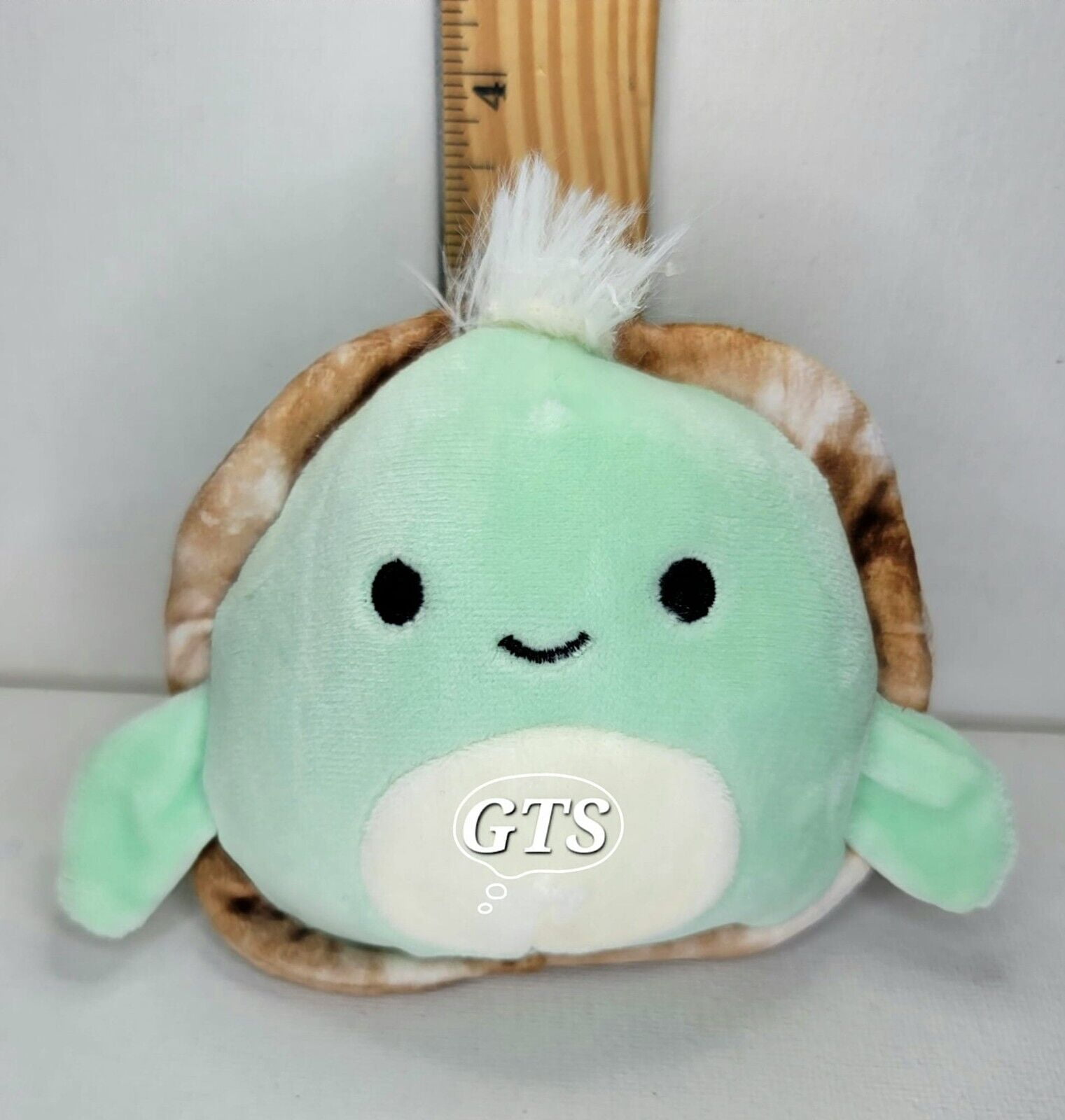 Squishmallow 3.5" Antoni Sea Turtle Soft Mint Green Sea Life Clip Plush ...