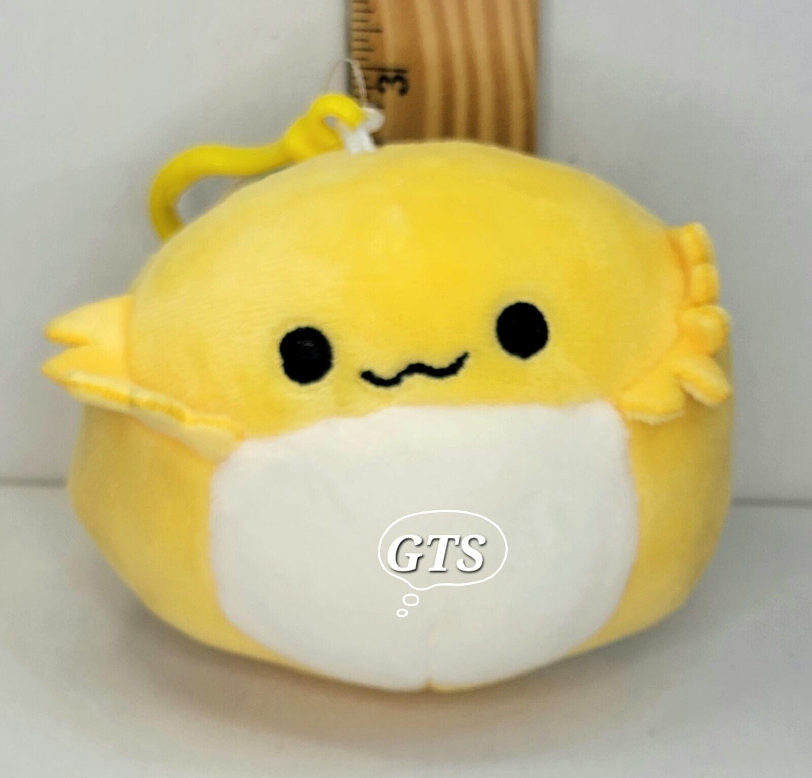 Squishmallow 3.5" Bertwin Bearded Dragon Soft Yellow Pet Plush Clip ...
