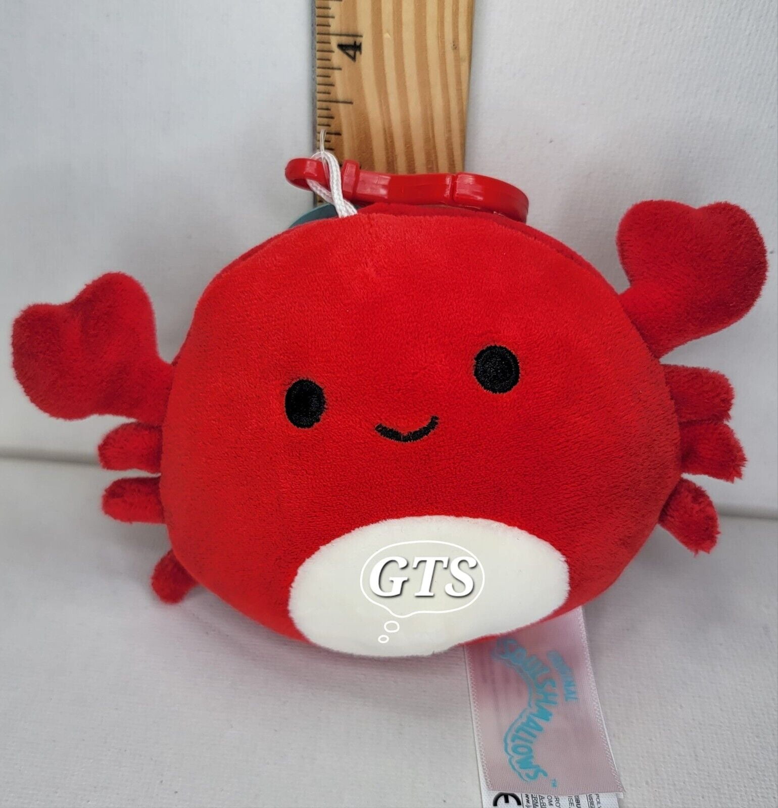 Squishmallow 3.5" Carlos Crab 🦀 Soft Red Ocean Clip Plush - Walmart.com