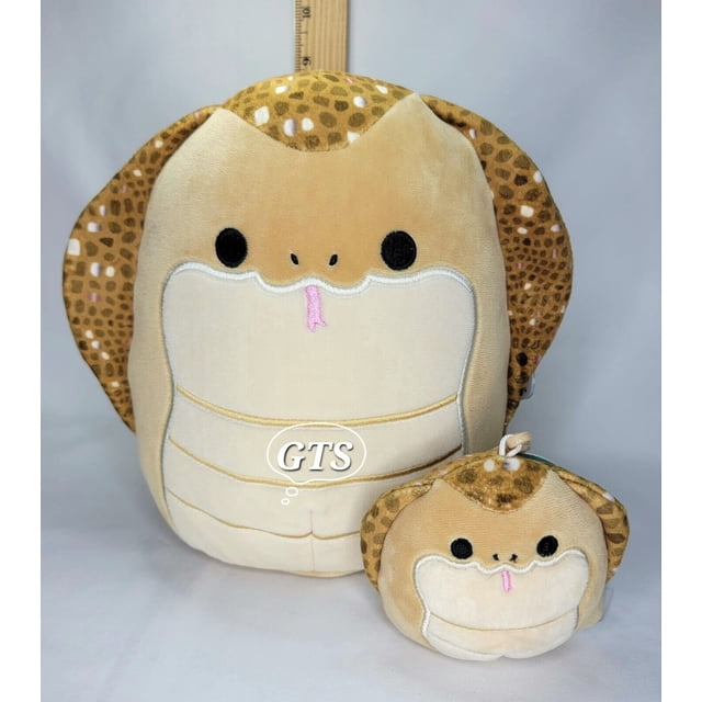 Squishmallow 3.5" Clip and 8" Hectico Cobra Snake 2 PC Desert Plush ...