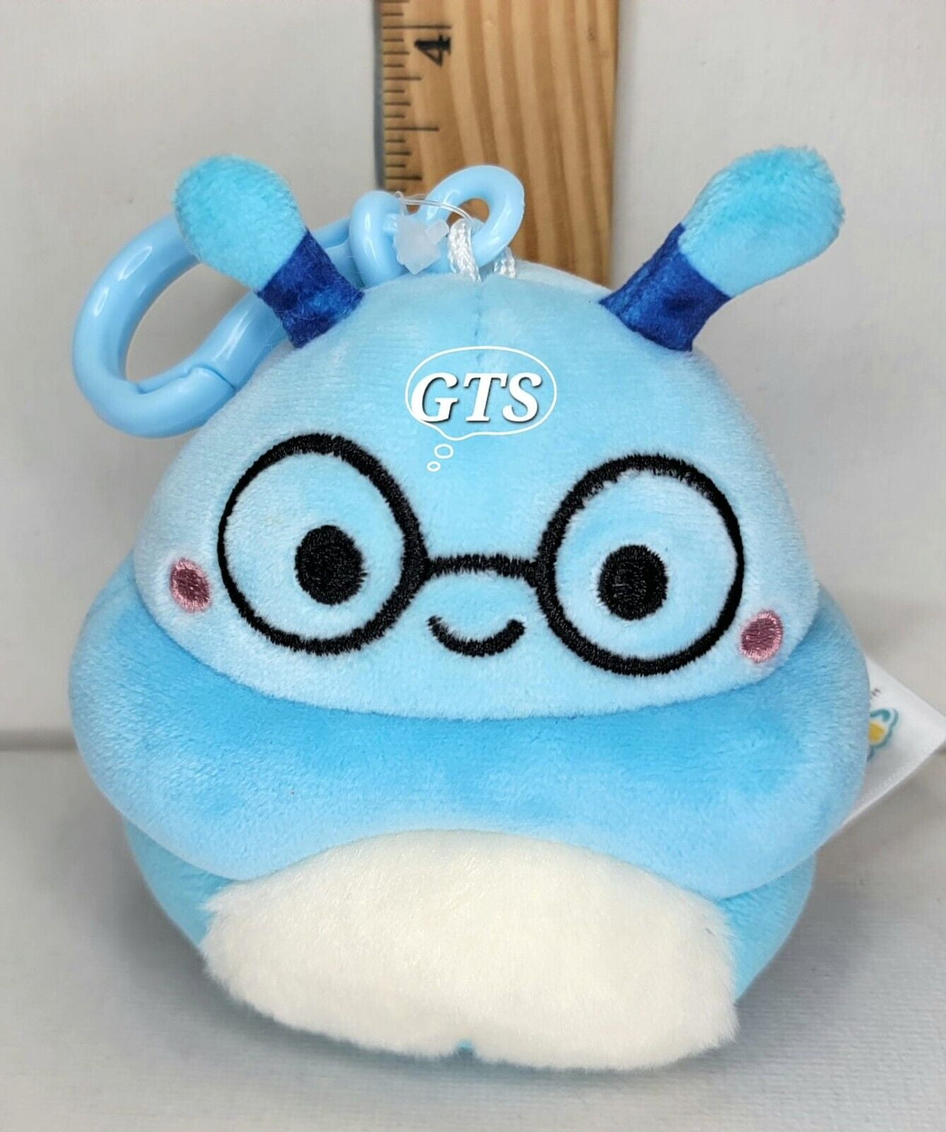 Squishmallow 3.5" Cordelia Caterpillar Blue Fantasy Squad Clip Plush ...