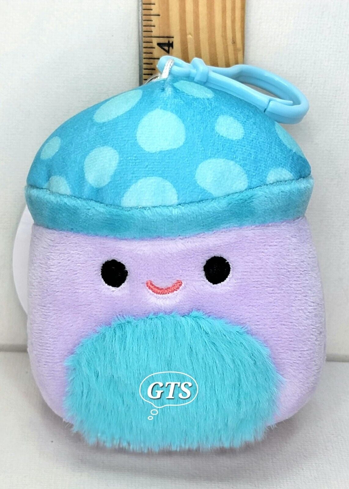 Squishmallow 3.5" Pyle Mushroom Soft Teal Lavender Fungi Clip - Walmart.com