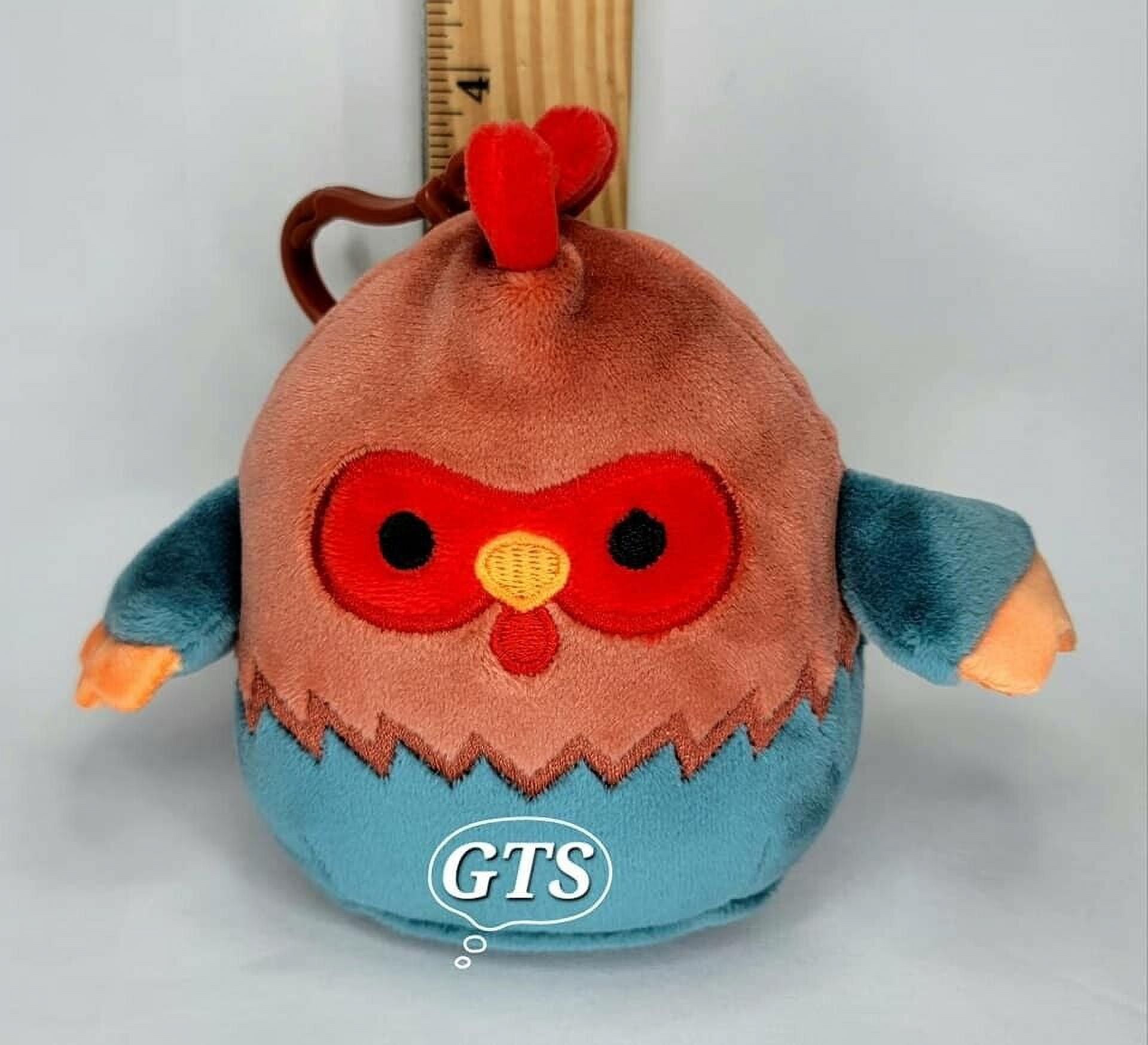 Squishmallow 3.5" Reed Rooster Soft Teal Brown Chicken CLIP Plush ...