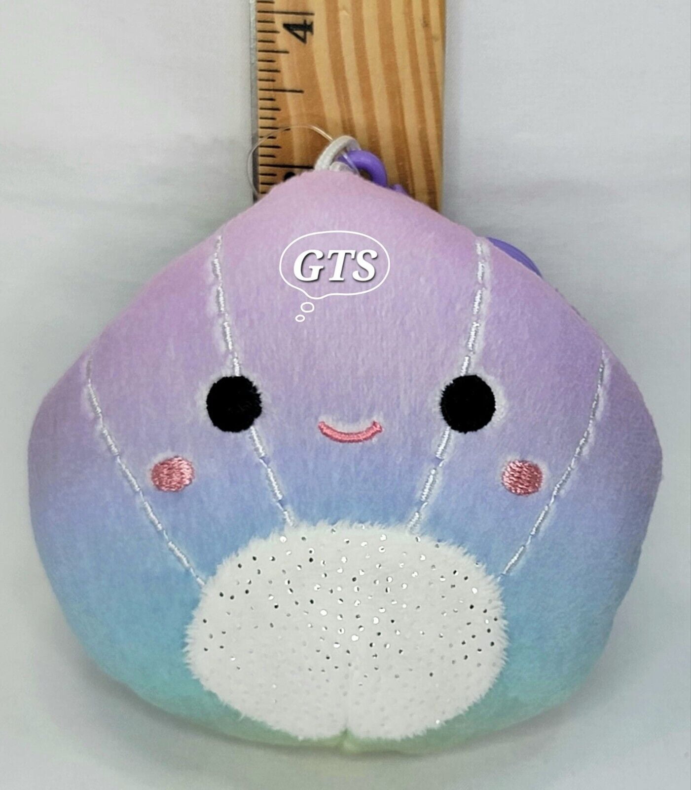 Squishmallow 3.5" Shauna Sea Shell Soft Blurple Ombre Sea Life Plush ...