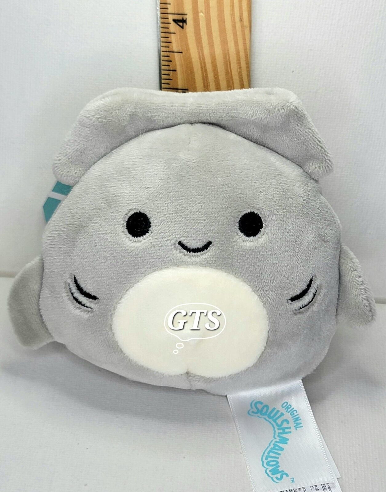 Squishmallow 3.5" Tank Hammerhead Shark Gray Ocean Clip Plush - Walmart.com
