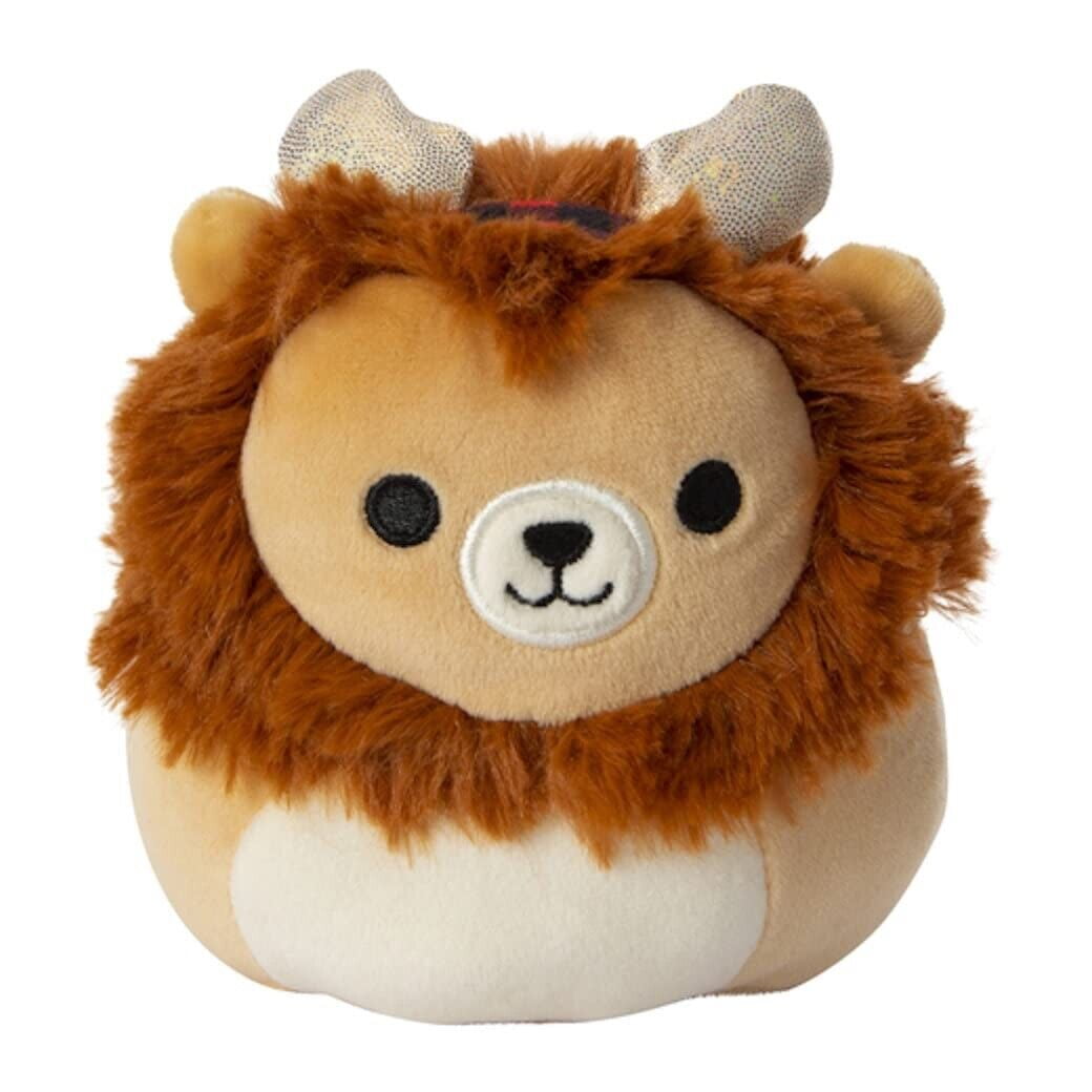 New Squishmallow 4.5" Francis the Lion Christmas Holiday Antler Plush ...