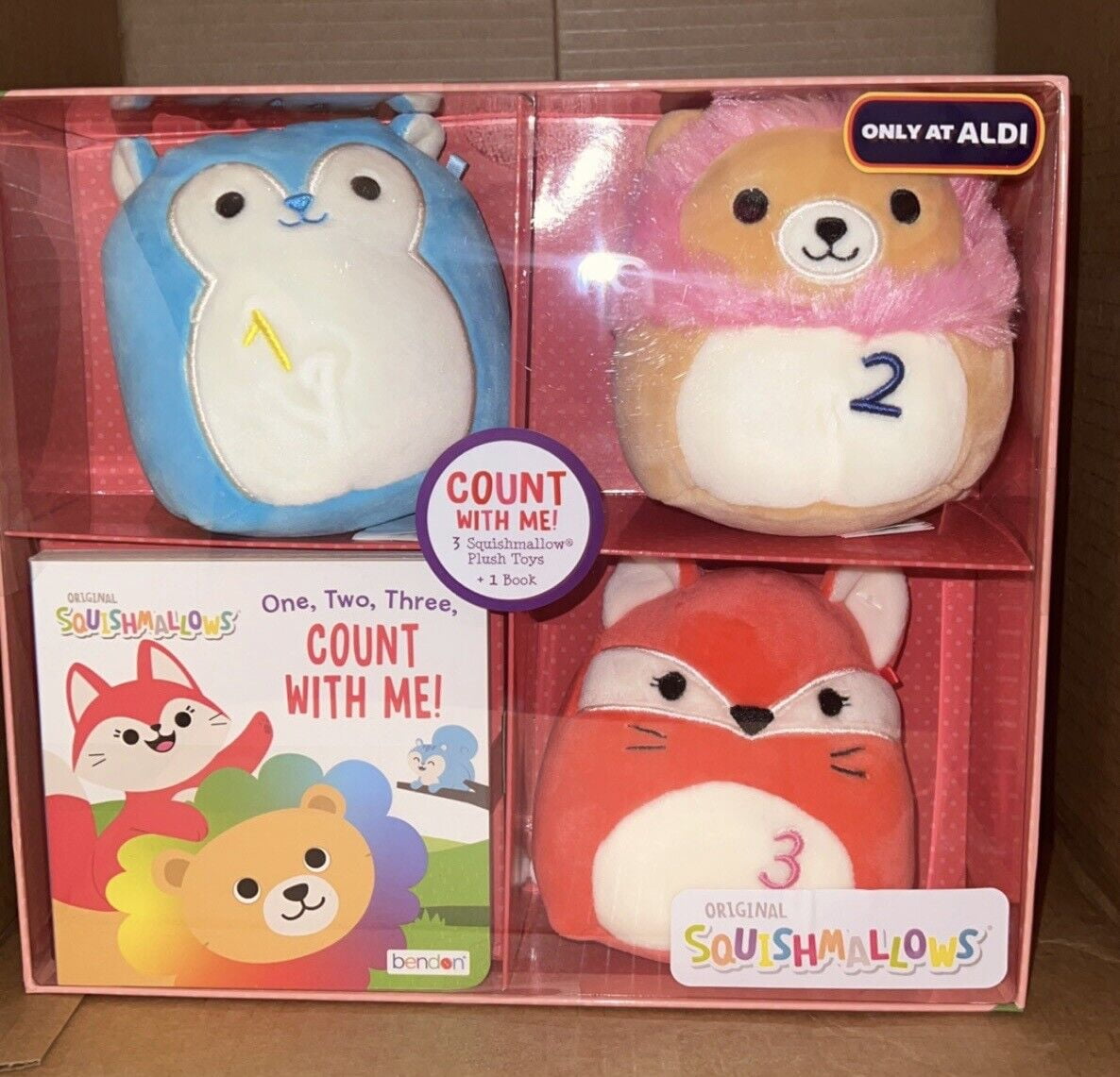 Squishmallow 5" COUNT WITH ME Gift Set 3 Plush Book NEW - Walmart.com