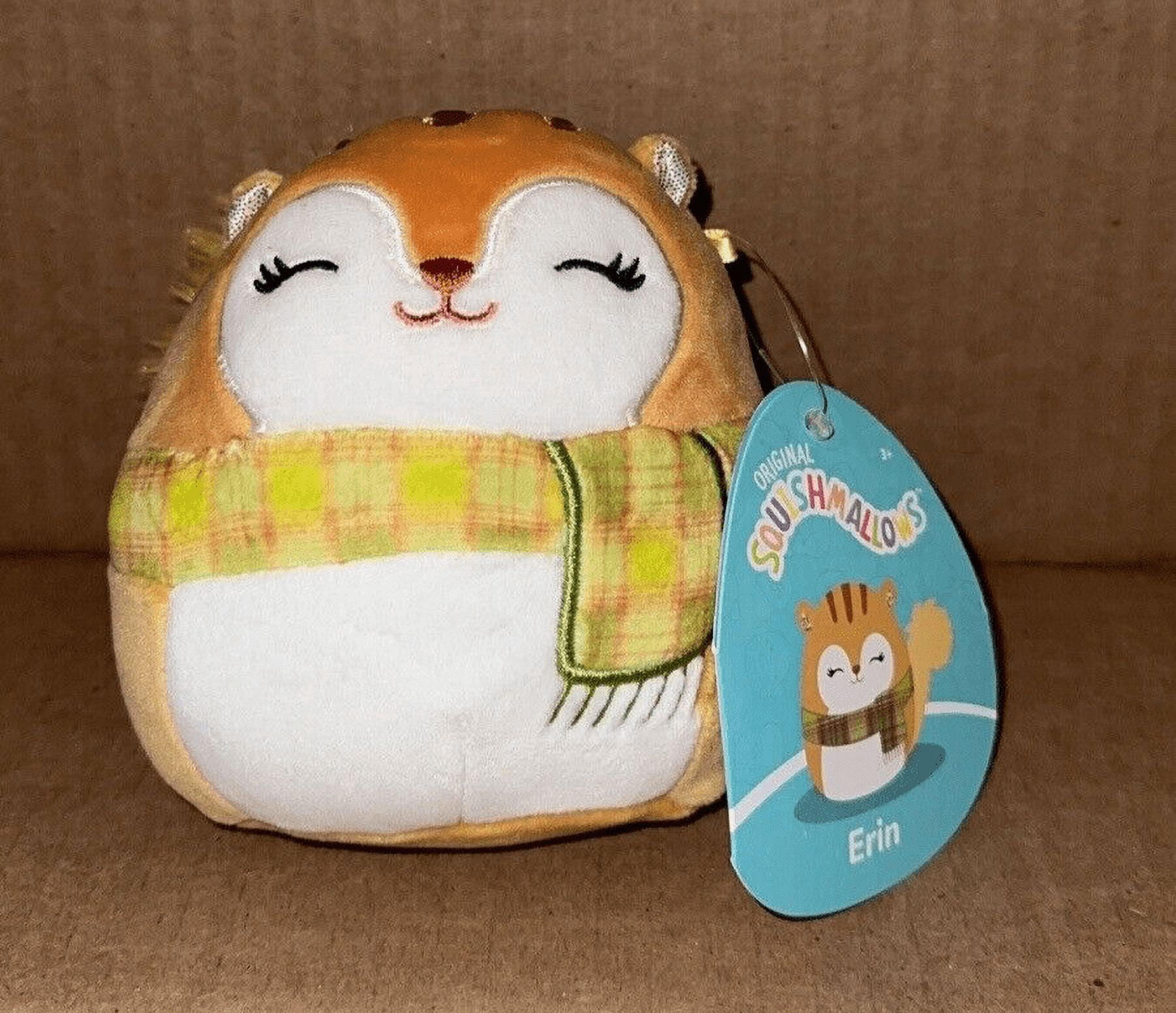 Squishmallow 5” ERIN The Squirrel Plaid Scarf Fall - Walmart.com