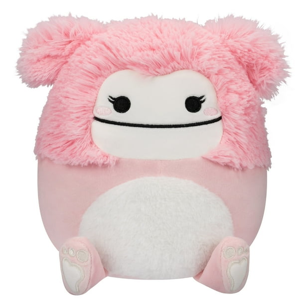 Squishmallows FuzzAMallow Official 5 inch Brina the Pink Bigfoot with ...