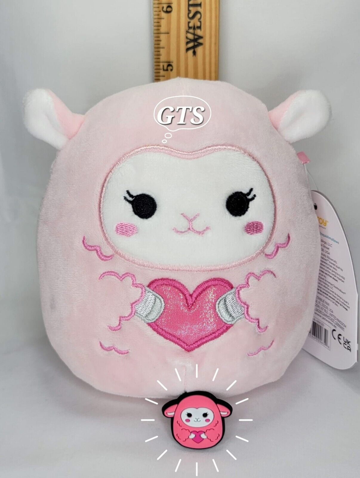 Squishmallow 5" Lala Lamb Plush Sheep with Jibbitz Croc Shoe Charm 2 PC ...