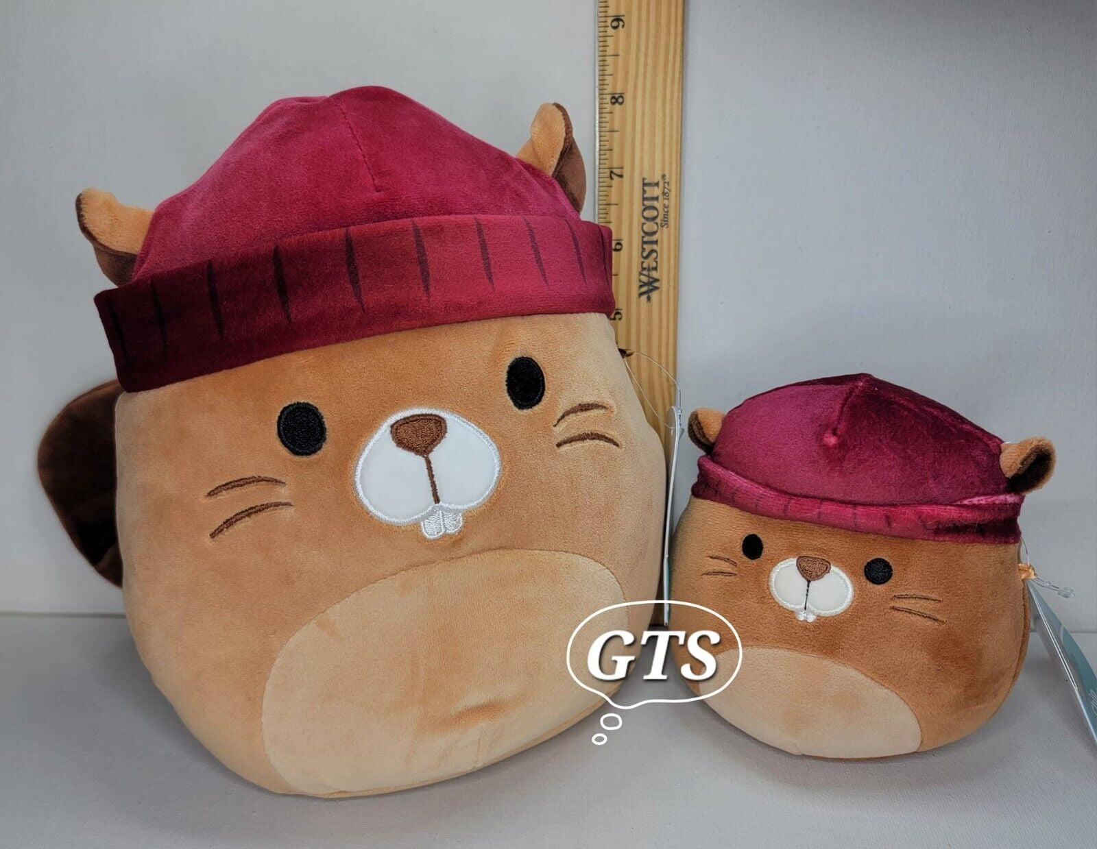 Squishmallow 5 and 7.5" Chip Beaver Pair 2 PC Fall Wildlife Beanie ...