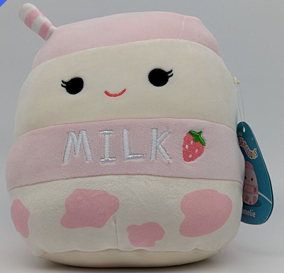 Squishmallow 8" Amelie Strawberry Milk Toy, PP Cotton Pink - Walmart.com
