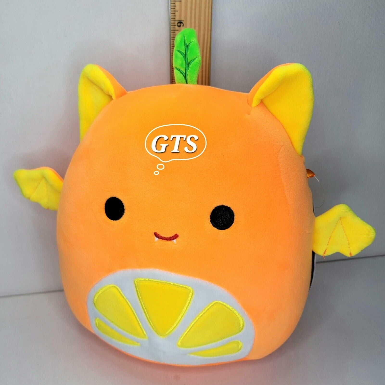 Squishmallow 8" Barnet Fruit Bat 🍊 Bright Orange Blacklight Winged ...