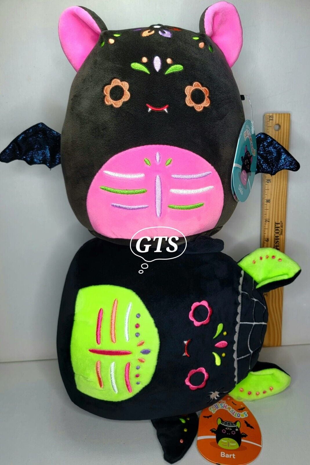 Squishmallow 8" Bart and Dalia Bat 2 PC Plush Day of the Dead BAT ...