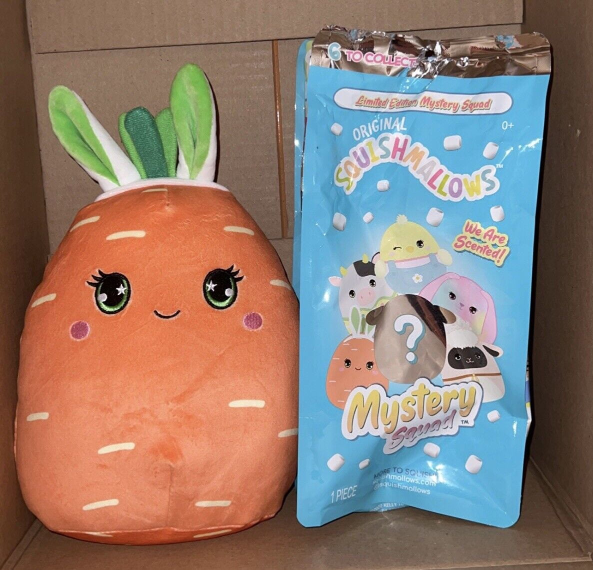 Squishmallow 8" Caroleena the Carrot Mystery Bag Easter Scented PLUSH ...