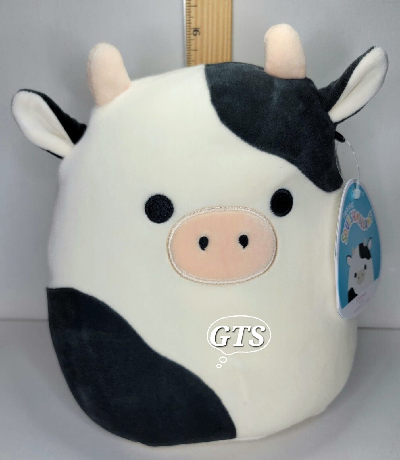 Squishmallow 8" Connor Cow Soft Ivory Black Bovine Tan Nose Plush ...
