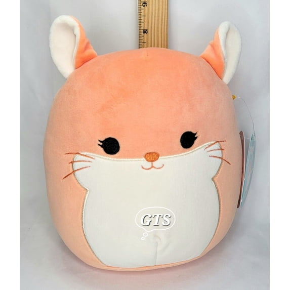 Authentic Kellytoy Squishmallow 8" Erica Chinchilla Soft Orange Peach ...