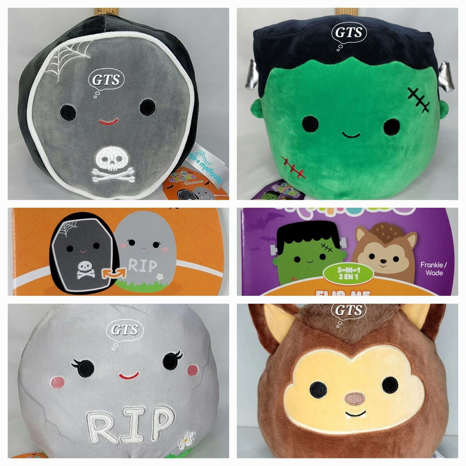 Squishmallow 8" Flipamallows Alva/Felice and Frankie/Wade 2 PC Plush ...