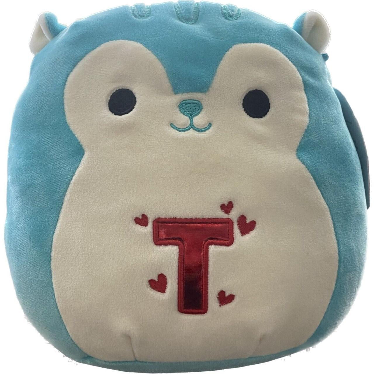 Squishmallow 8" Santiago The Squirrel with Initial T belly Plush toy ...