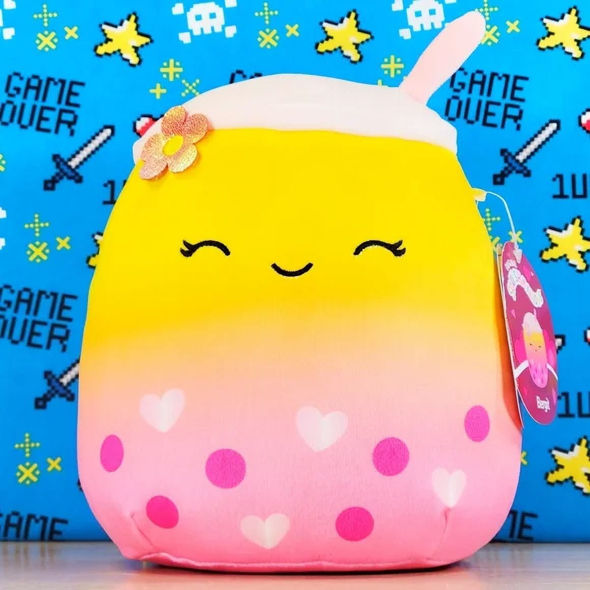 Squishmallow Bergit the Boba Tea 8" UltraSoft Valentine's Day - Walmart.com