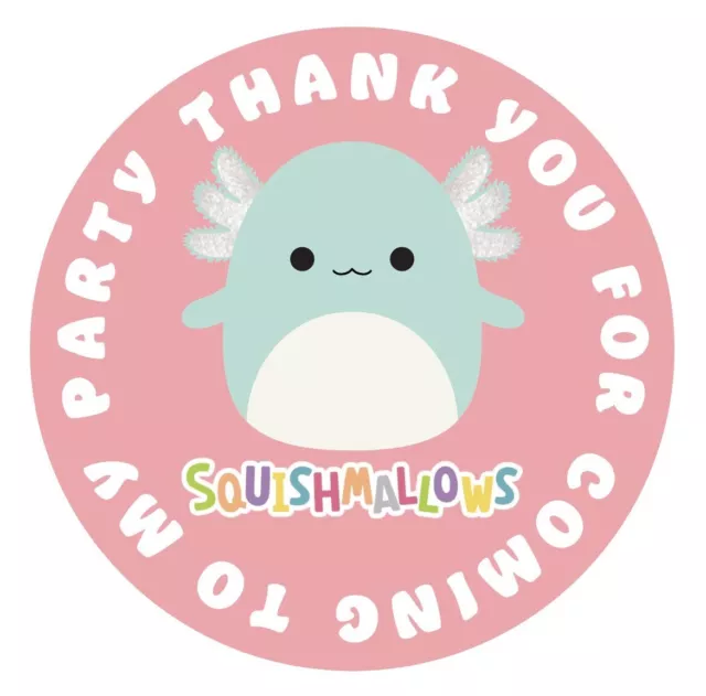 Squishmallow Birthday Party Goody Bag Thank You For Coming Stickers Of ...