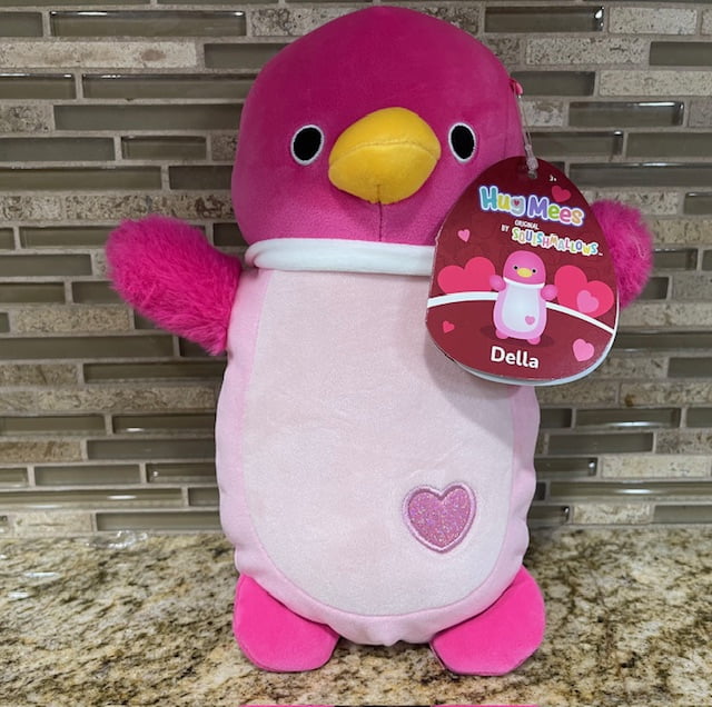 Squishmallow Della Hugmee Valentine’s Day Pink Mallard Duck Plush 8 ...