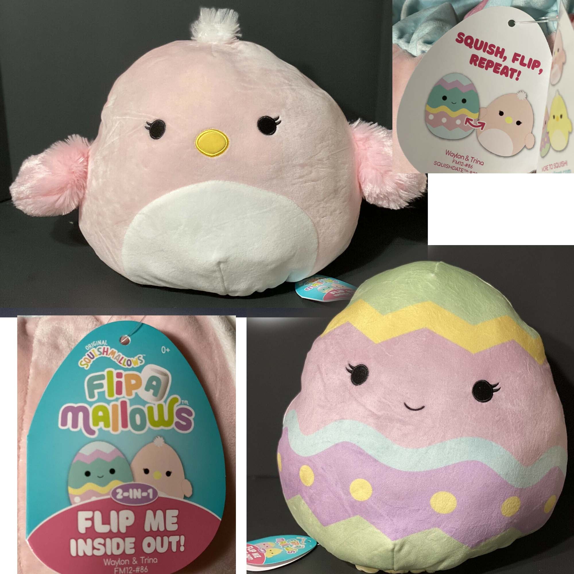 Squishmallows 12" Flip-a-Mallows Waylon and Trina Easter Egg - Walmart.com