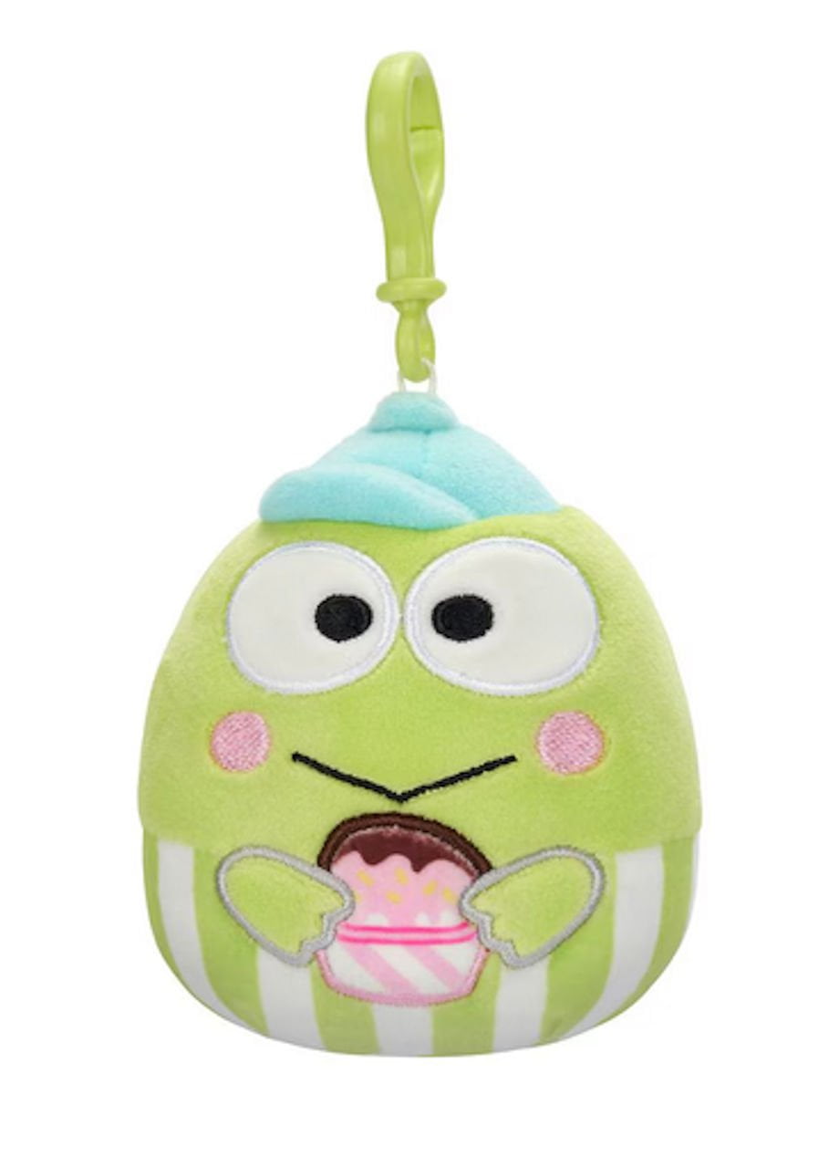 Squishmallows 3.5" Clip-On Hello Kitty Keroppi Holding Cupcake ...