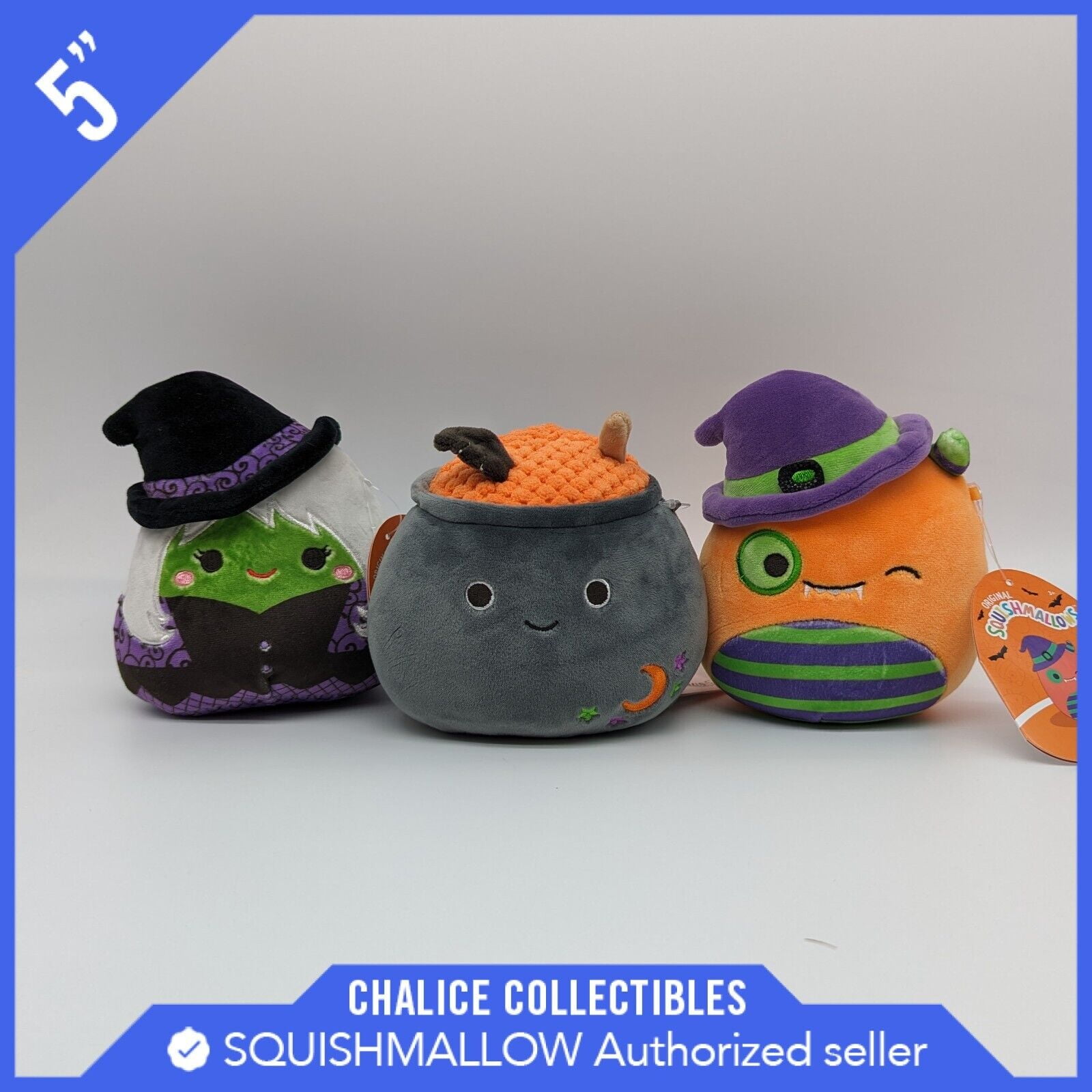 Squishmallow Kellytoy Halloween Morrison Charlon & Mariposa 5" Inch NWT Set of 3 - Walmart.com
