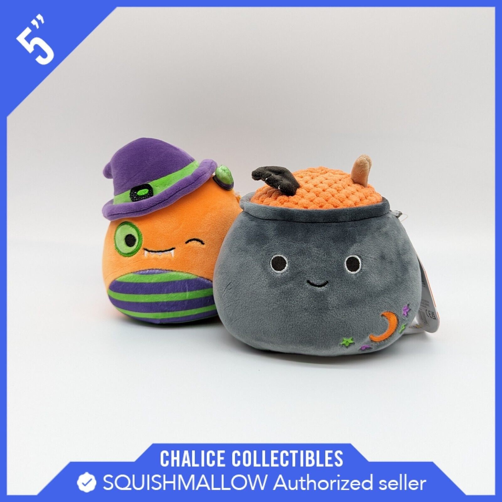 Squishmallow Kellytoy Plush Halloween Morrison & Charlon 5" Inch NWT Set of 2 - Walmart.com
