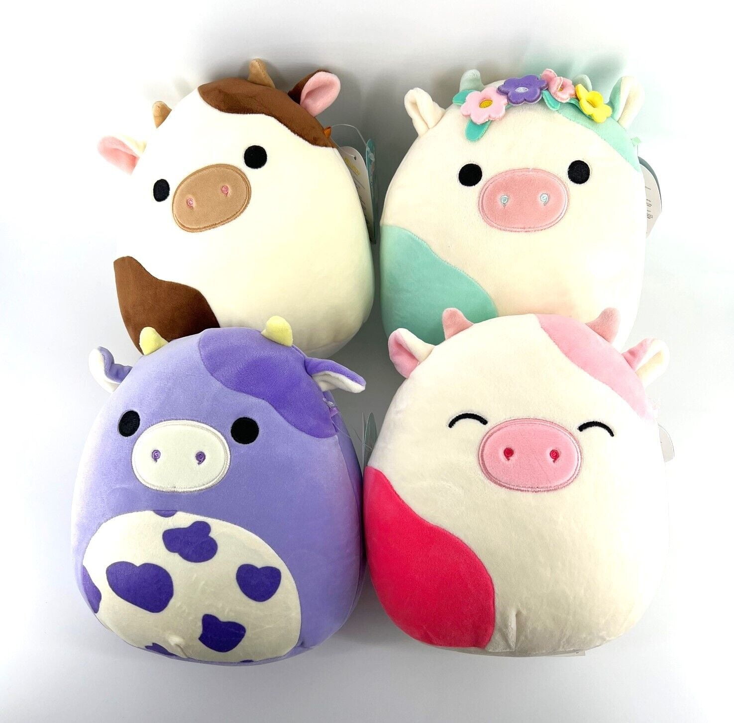Squishmallow Kellytoy Plush Specialty Cows Assortment 8" NWT NEW Set of ...