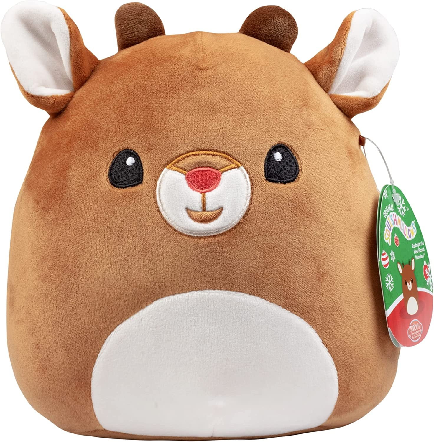 Squishmallow New 8" Rudolph The Red Nosed Reindeer - Official Kellytoy ...