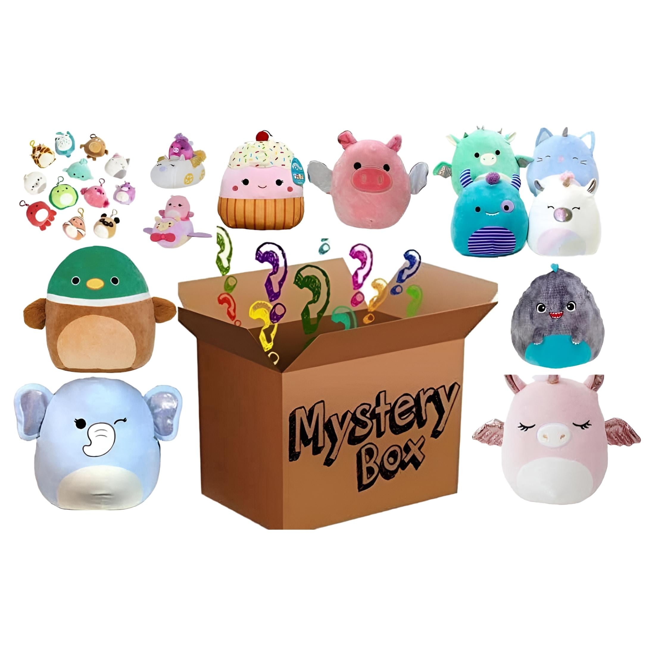 Squishmallow Official Kellytoy Mystery 4 Pack ~ 8 inch, 5 inch, 3.5 ...
