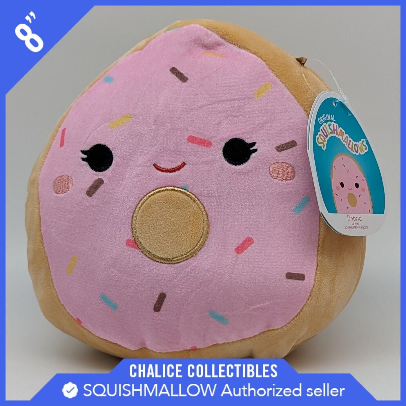 Squishmallow Official Kellytoy Plush Snack Dabria The Donut 8" NWT ...