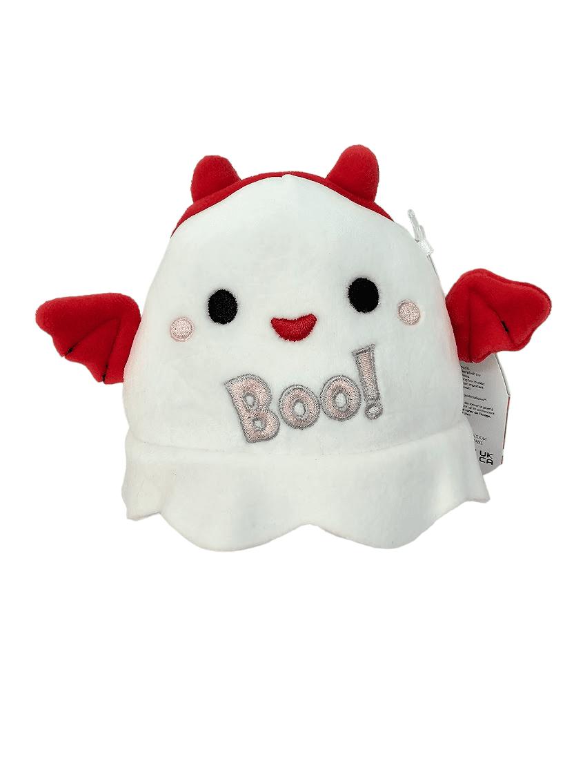 Squishmallow Official Kellytoys 5 Inch Melfy the White and Red Ghost ...