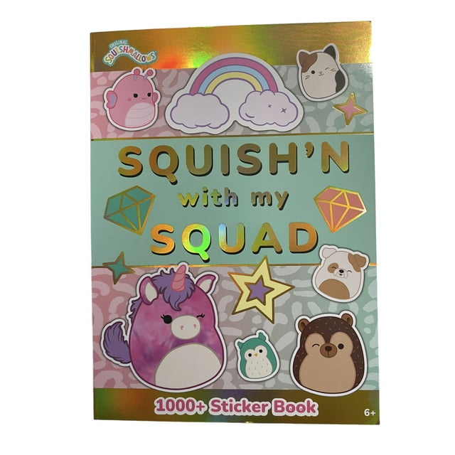 Squishmallow Squish'n with my Squad 1000 Sticker Book - Walmart.com