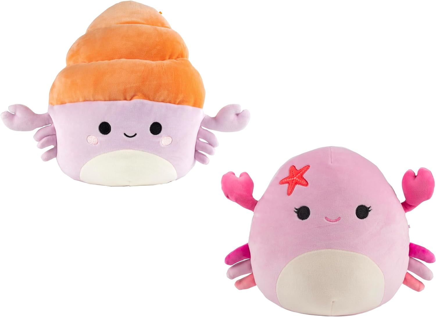 Squishmallows 10" Arco The Hermit Crab & Cailey The Crab 2-Pack Sealife ...