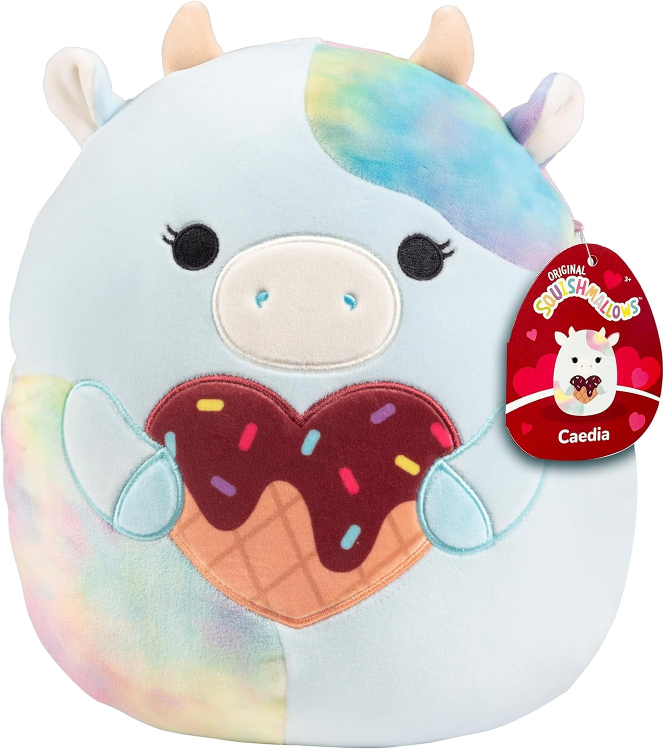 "Kellytoy Squishmallows 10"" Caedia Blue Cow Plush - Soft & Squishy ...