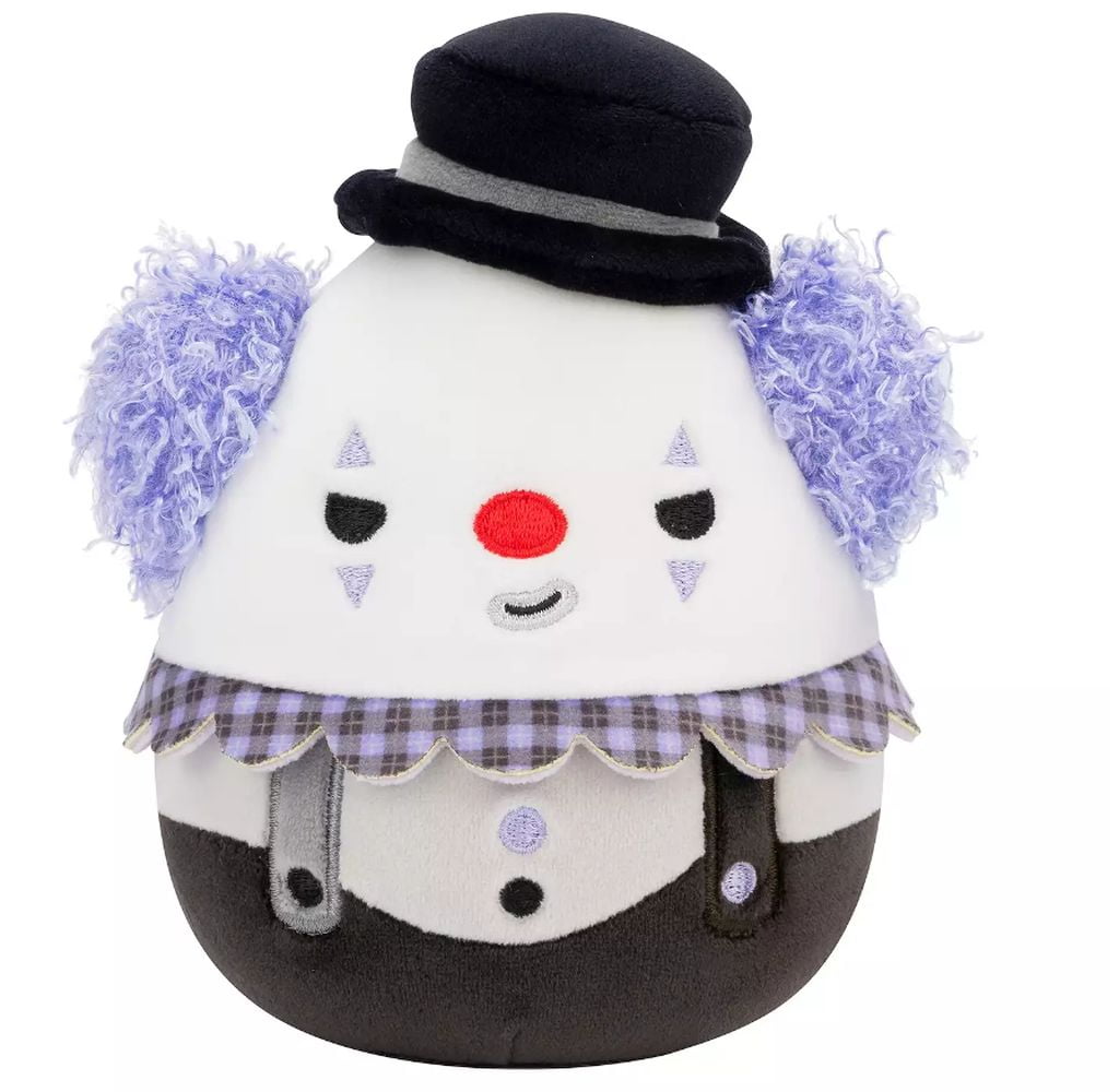 Squishmallows 10" Ms. K White Clown with Violet Hair Halloween Plush ...